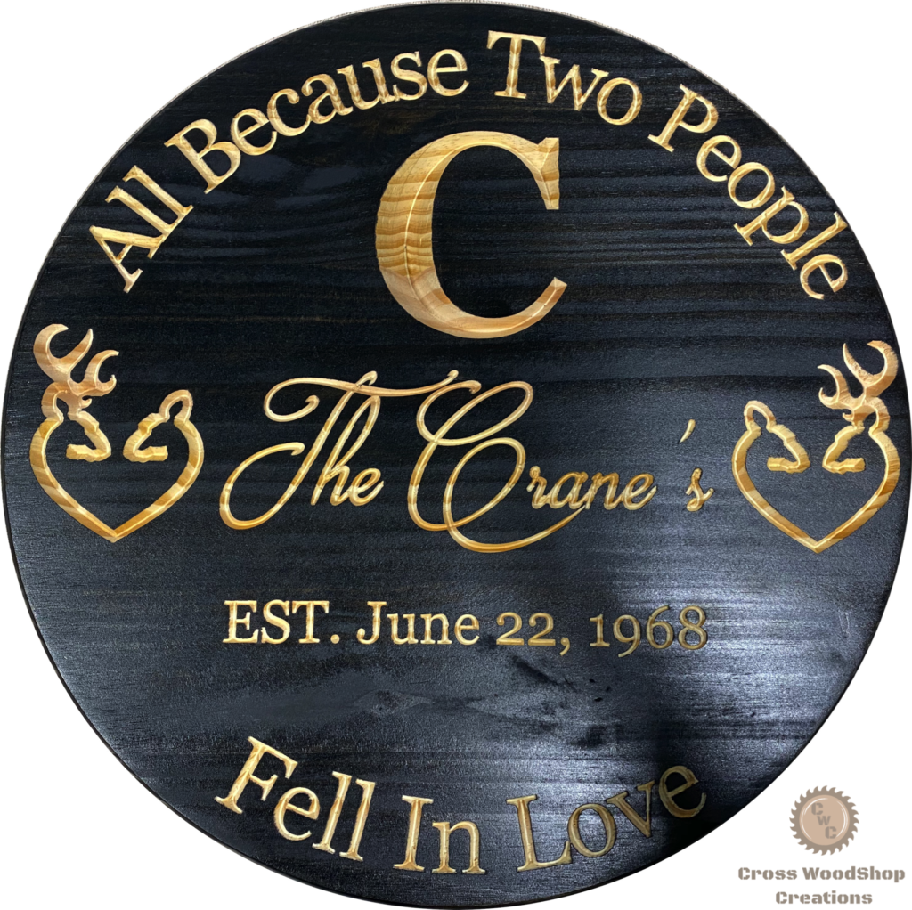 Round Established Sign - Cross Woodshop Creations