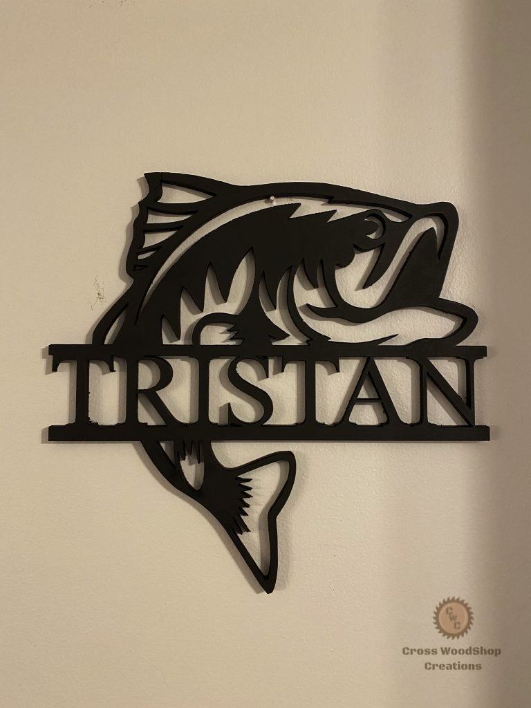 Split Fish with Name - Cross Woodshop Creations